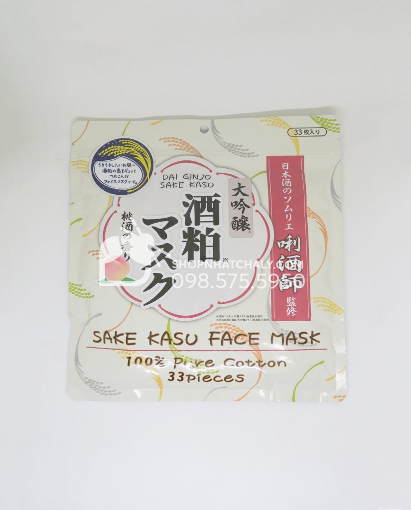 Mặt nạ Sake Kasu Face Mask 33 miếng bã rượu sake Nhật | Shop Nhật Chaly