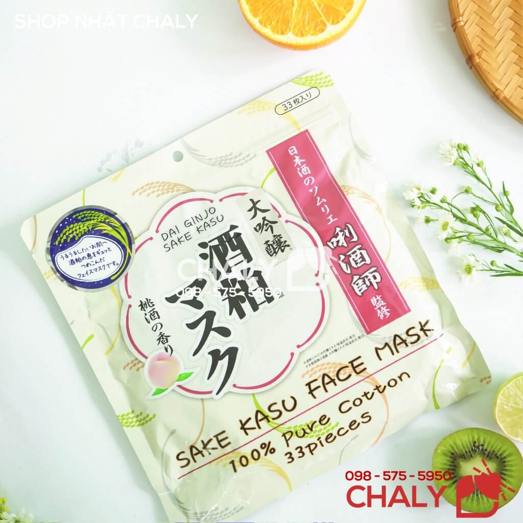 Review mặt nạ Sake Kasu Face Mask 33 miếng bã rượu Nhật Bản mẫu mới ...