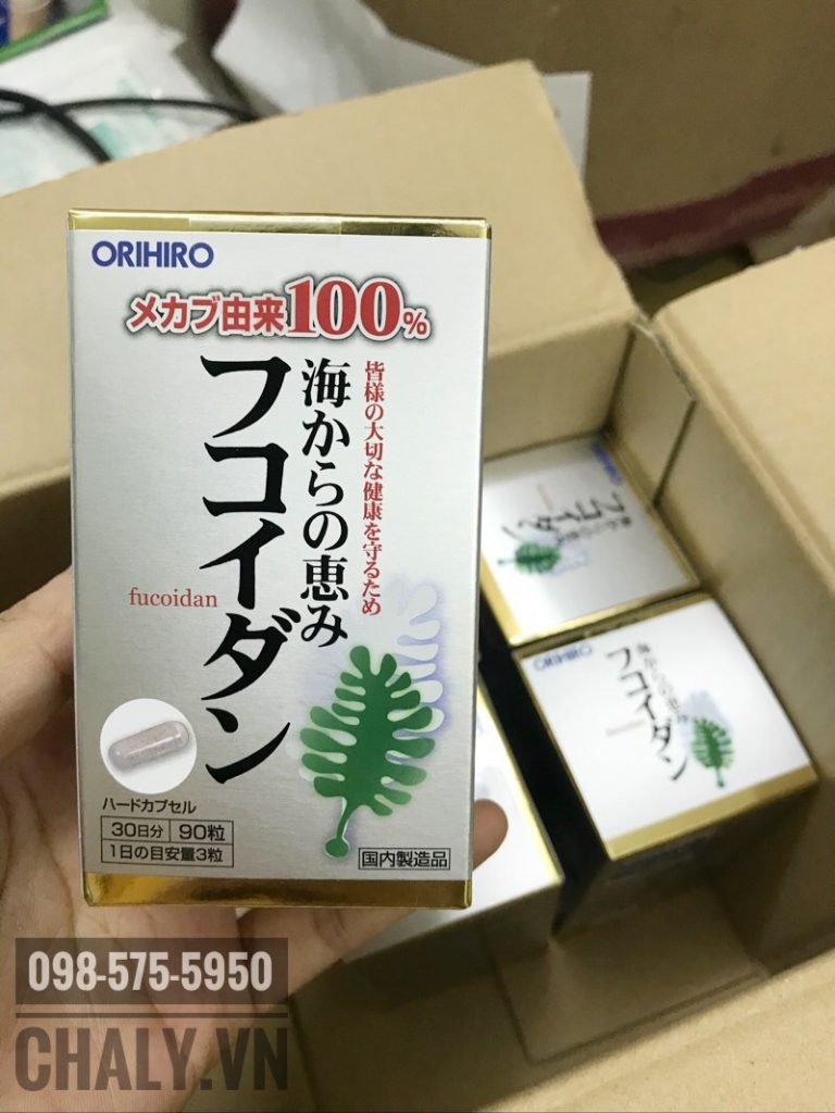Viên tảo Fucoidan Orihiro 90 viên Nhật Bản chống ung thư mẫu mới cực ...
