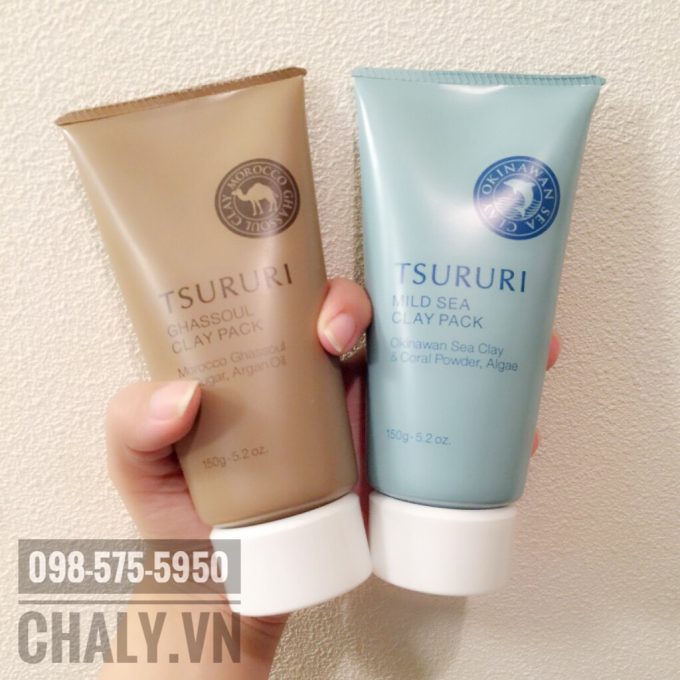 Mặt nạ bùn biển non Tsururi màu xanh dưỡng trắng 225k | Shop Nhật Chaly