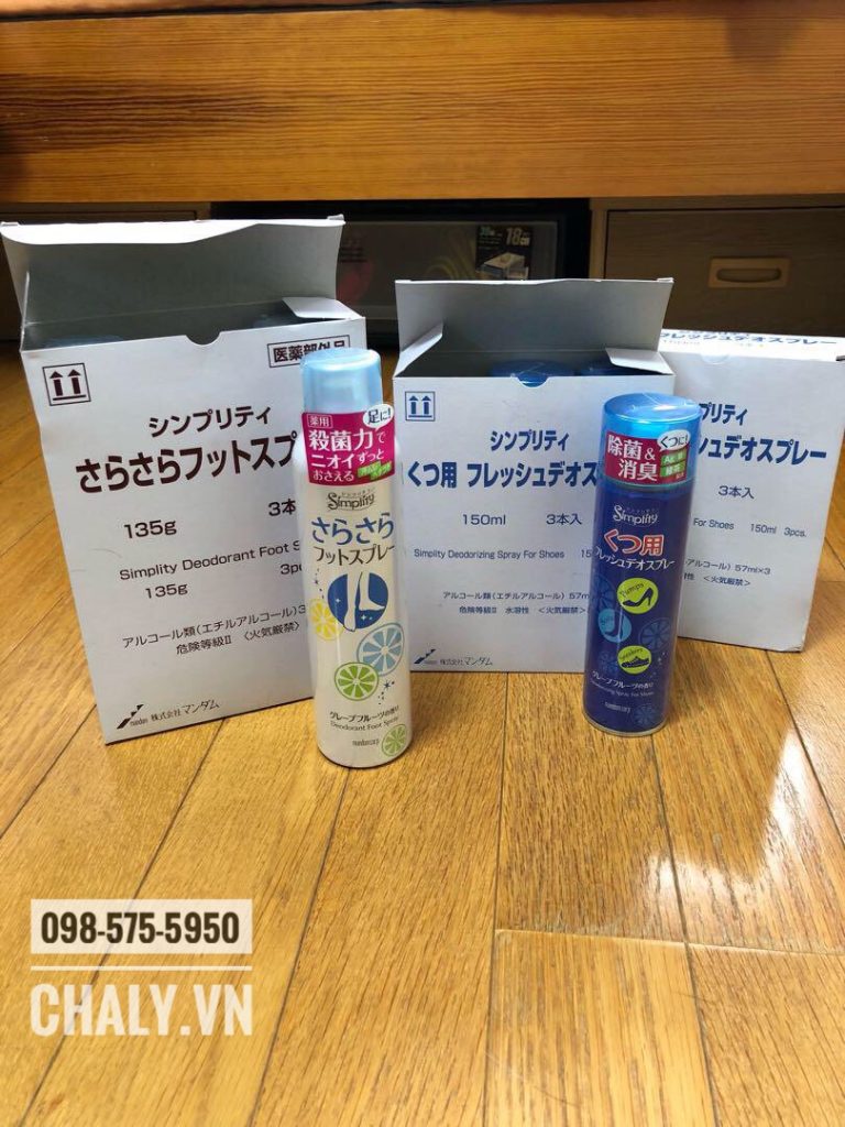 Review xịt khử mùi chân Mandom Simplity Deodorant Foot Spray | Shop Nhật Chaly