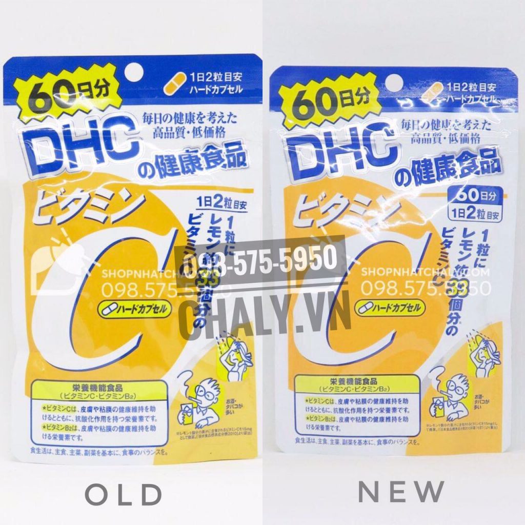Viên uống vitamin C 60N DHC Nhật 95k trắng da giảm mụn | Shop Nhật Chaly