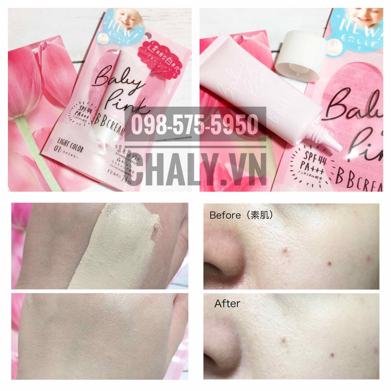 Kem nền Baby Pink BB Cream Mineral CC của Bison Nhật mẫu mới 2020 ...