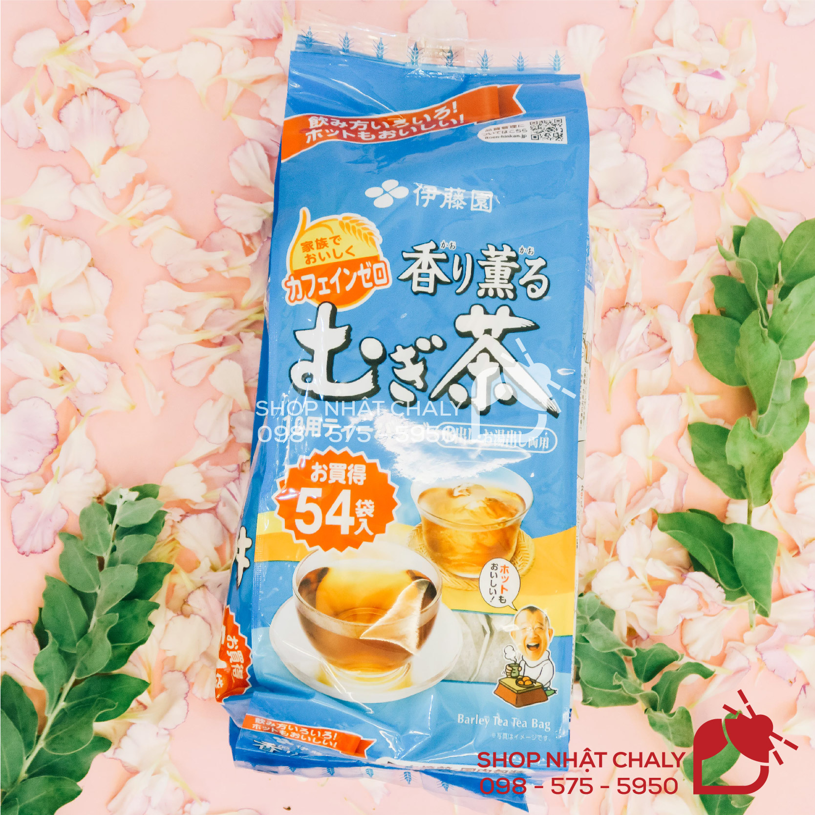 Trà lúa mạch Nhật Bản Mugi ông già 54 gói mẫu mới giá tốt | Shop Nhật Chaly