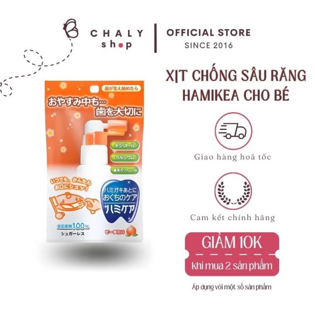 Xịt ngăn ngừa sâu răng Hamikea Nhật vị dâu 175k cho bé | Shop Nhật Chaly