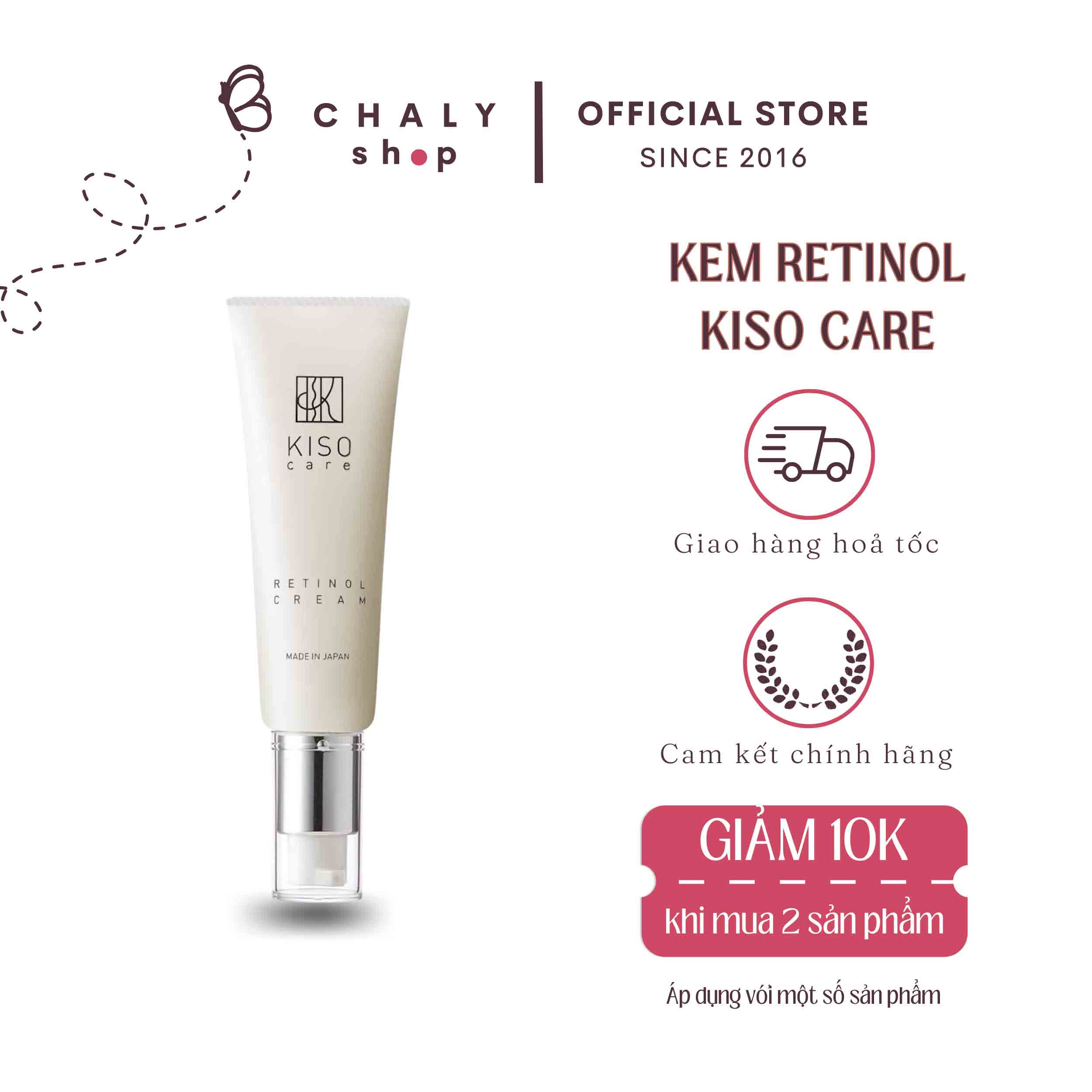 Kem retinol chống lão hoá Kiso Care Nhật 550k tái tạo da hiệu quả | Shop Nhật Chaly