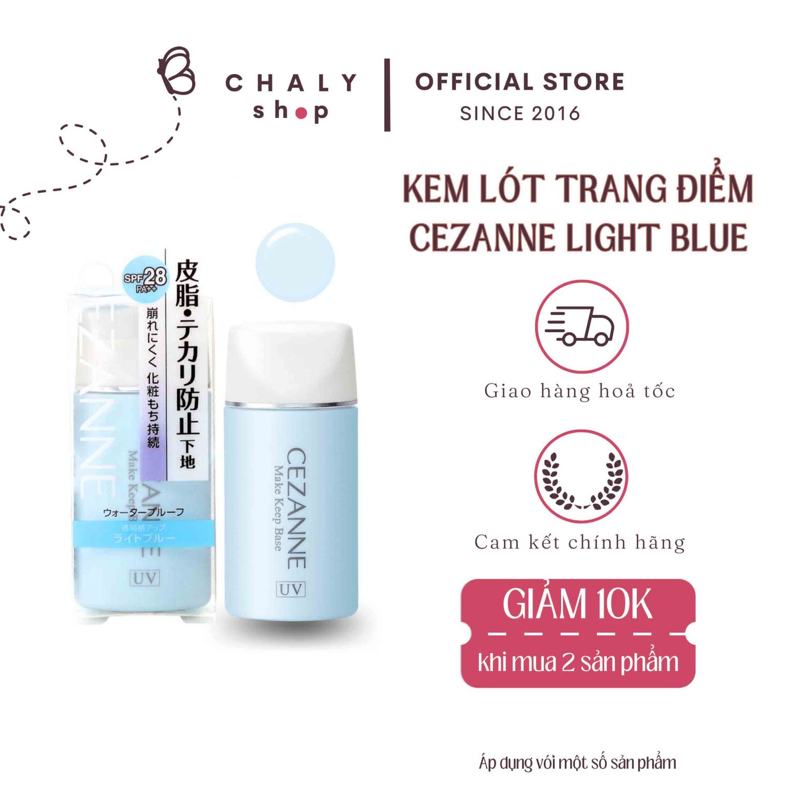 Kem lót kiềm dầu nâng tone Cezanne Nhật Make Keep Base SPF28+ PA++ ...