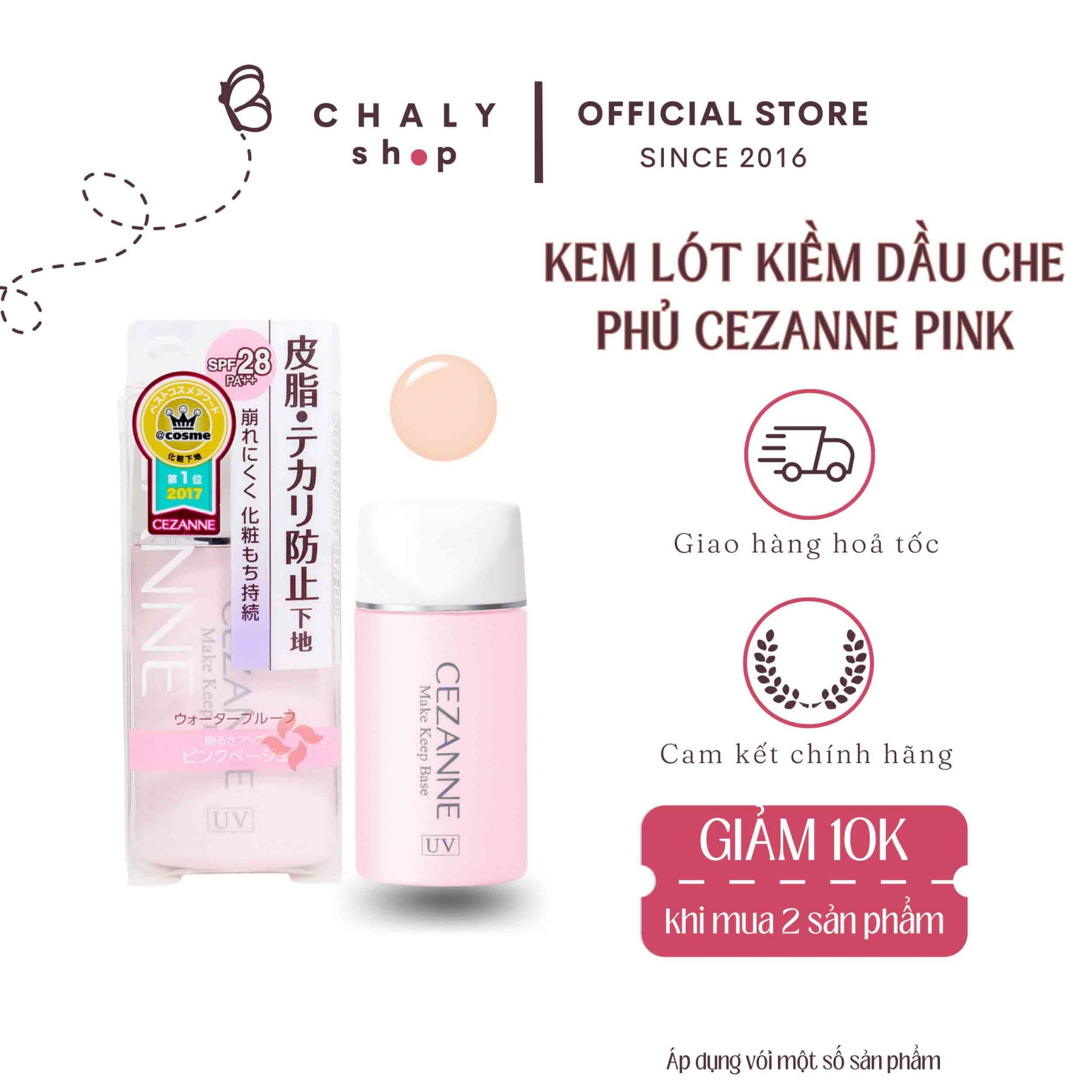 Kem lót kiềm dầu nâng tone Cezanne Nhật Make Keep Base SPF28+ PA++ | Shop Nhật Chaly
